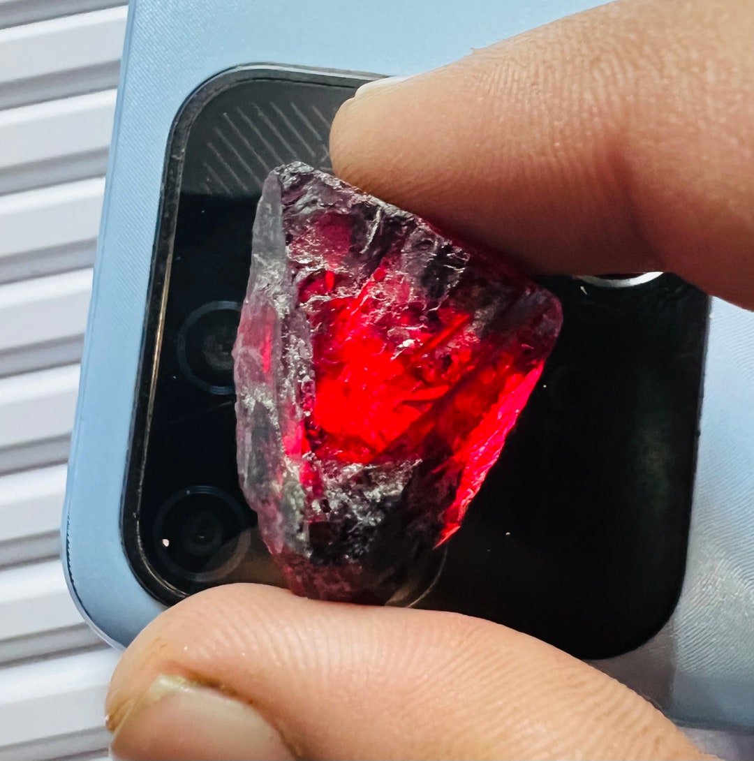 87.55ct Large Raw Natural Garnet Stone 100% Natural Red Garnet Rough ...