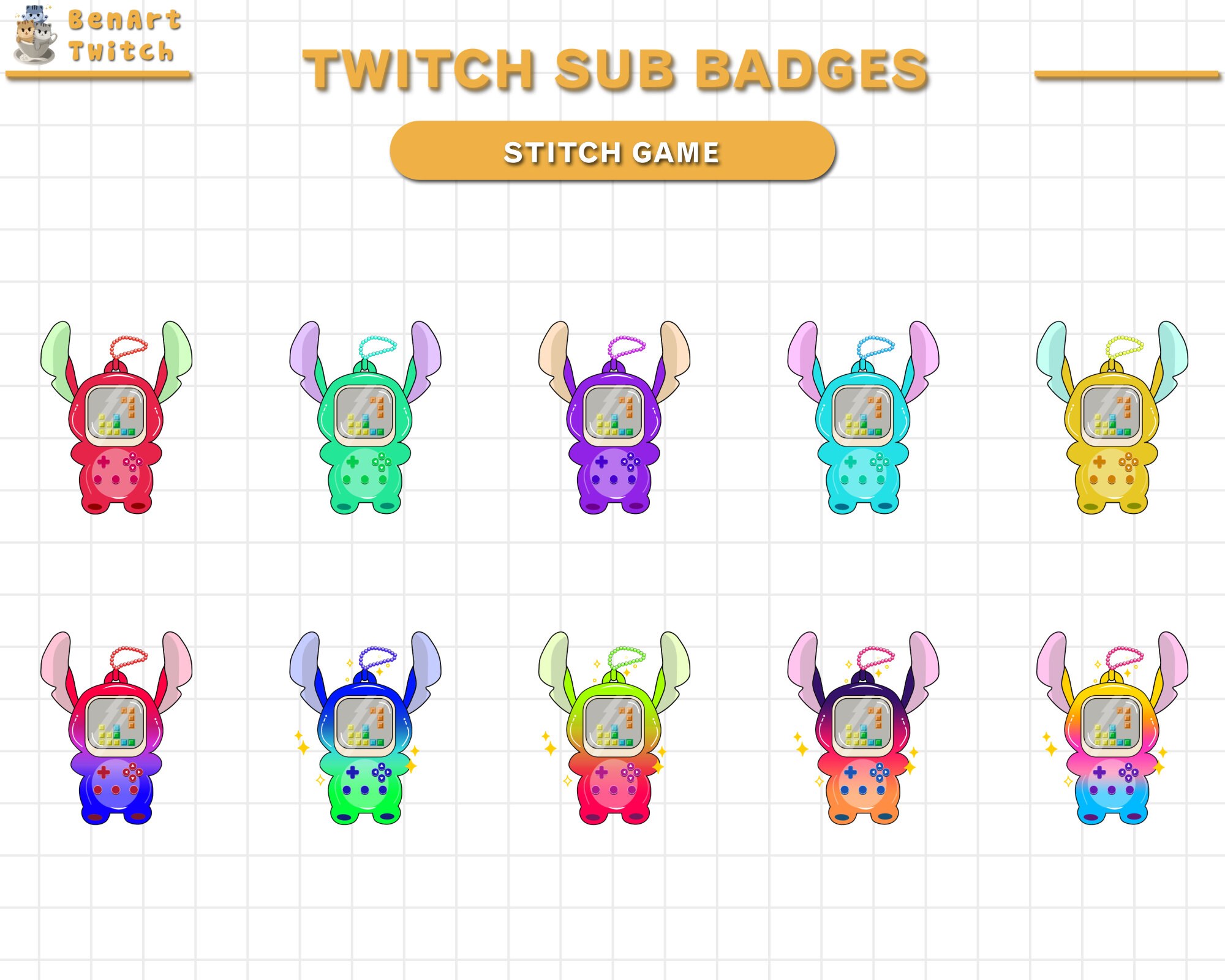 Stitch Games Twitch Sub Badges, Stitch Sub Badges for Streamers ...