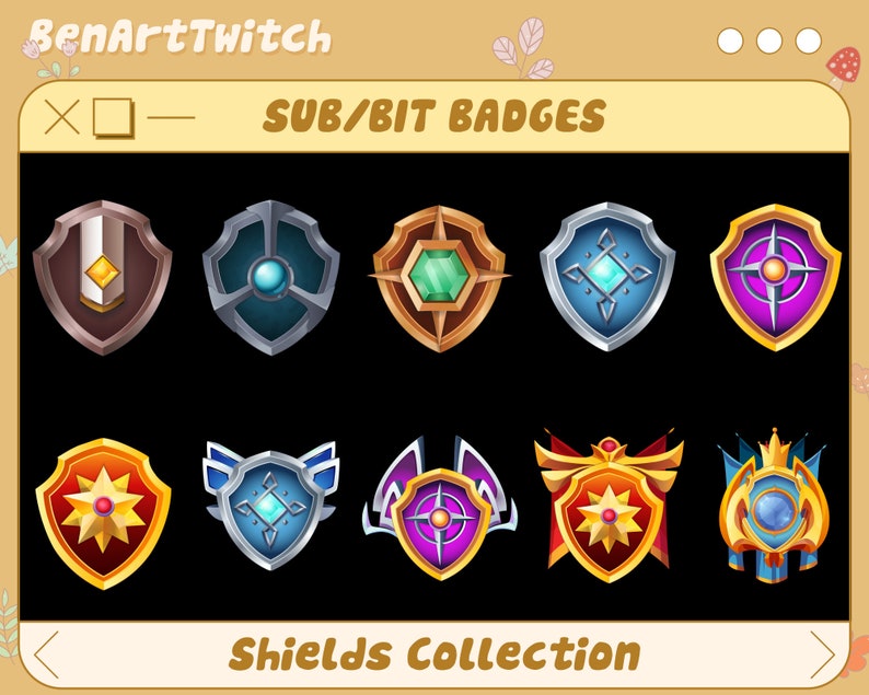 Legends Rank Shield Twitch Sub Badges, Cheer Bit Badges, Ready to Use ...