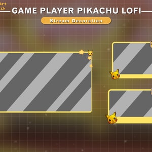 Animated Webcam Overlay Lo-fi Desk Pikachu, Cute Pikachu Twitch Webcam ...