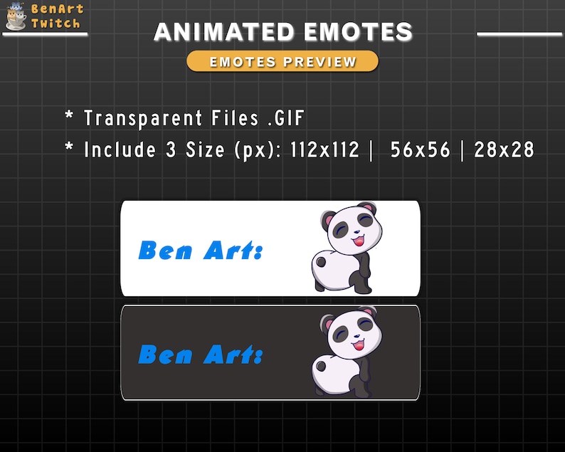 Animated Twitch Emote Panda Dancing, Cute Panda Twitch Emotes, Cute ...