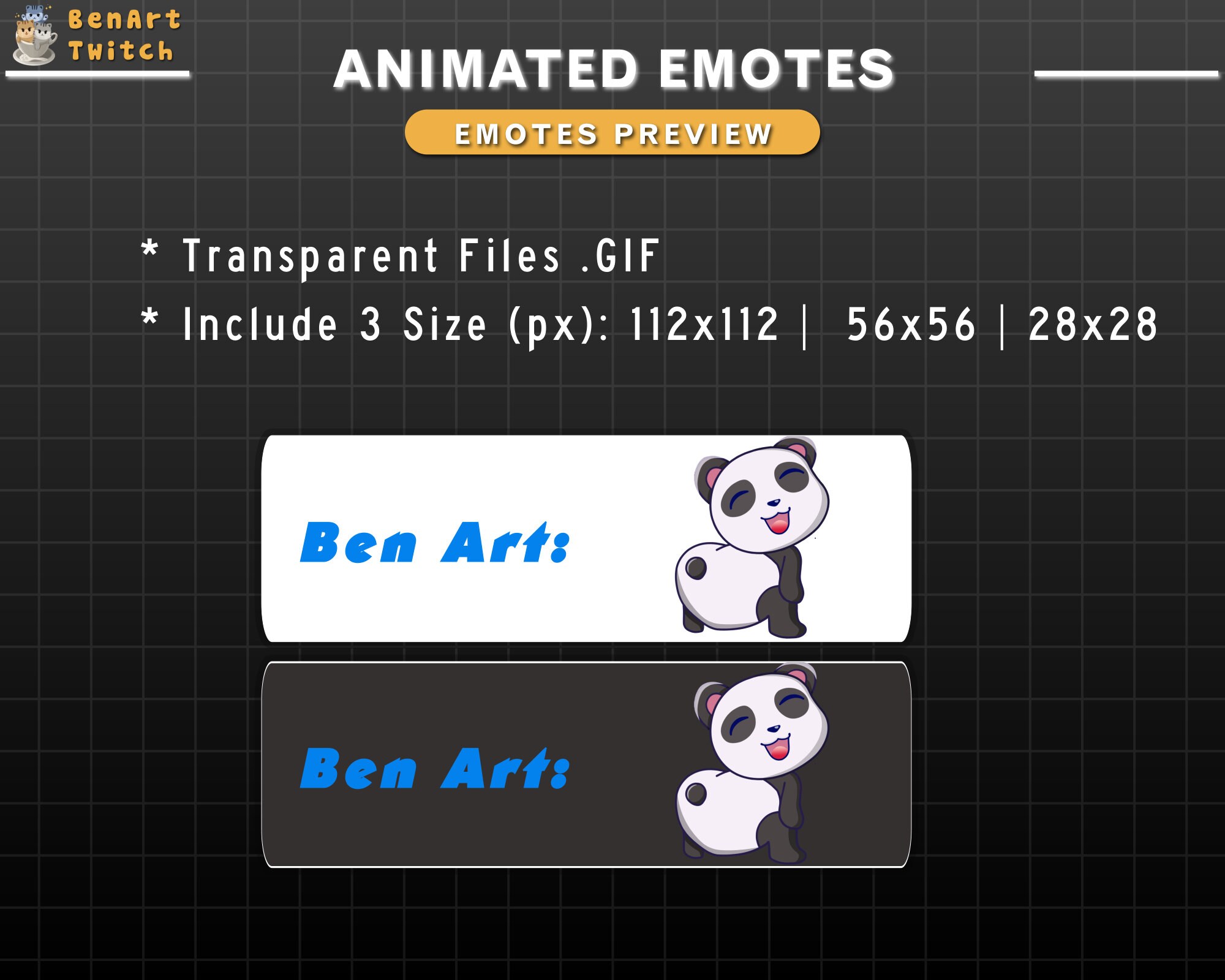 Animated Twitch Emote Panda Dancing, Cute Panda Twitch Emotes, Cute ...