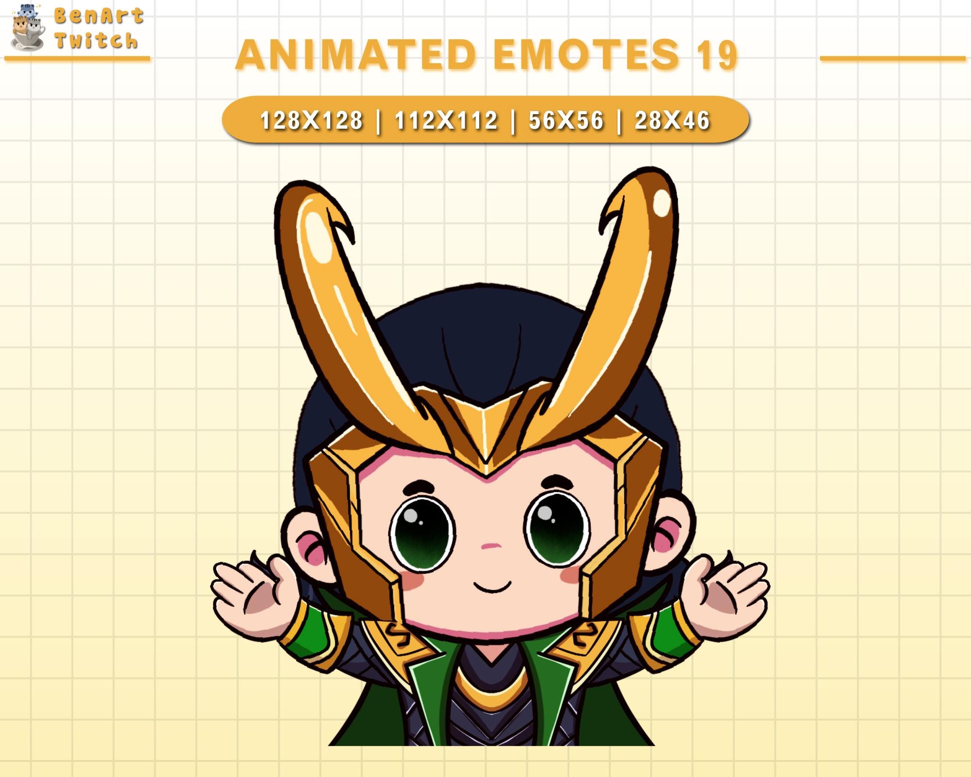 Animated Twitch Emote Doctor Loki Hi, Marvel Twitch Emotes, Cute Emotes ...