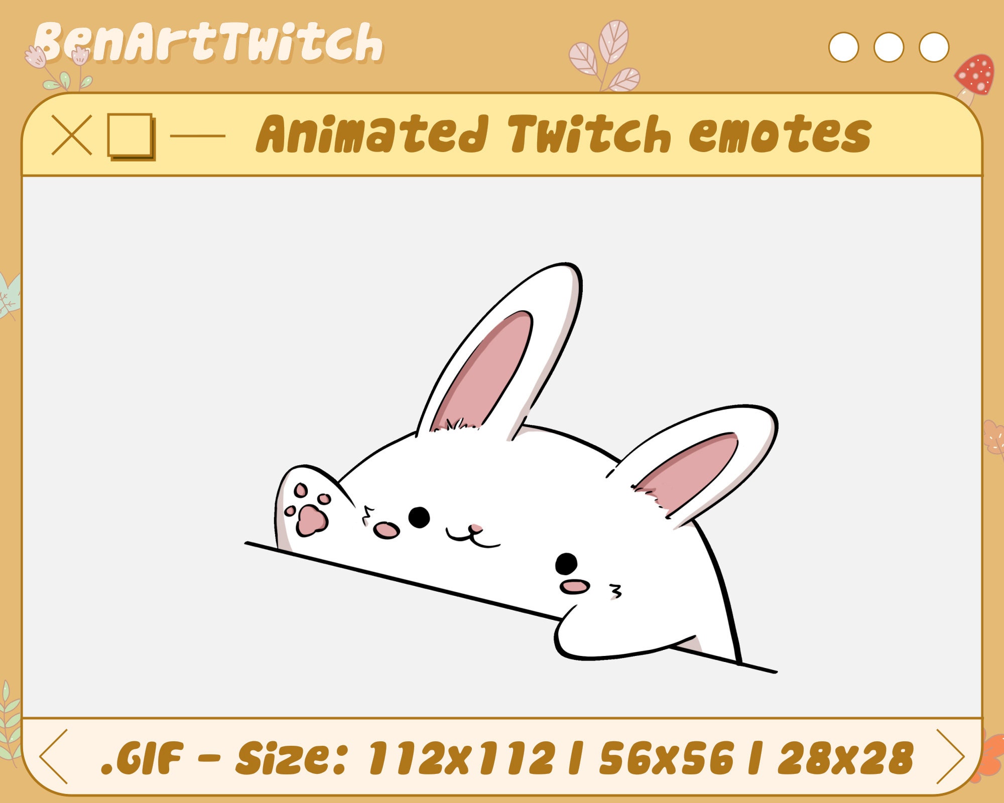 Animated Bunny Twitch Emote, Cute Rabbit Twitch Meme Emotes, Cute ...