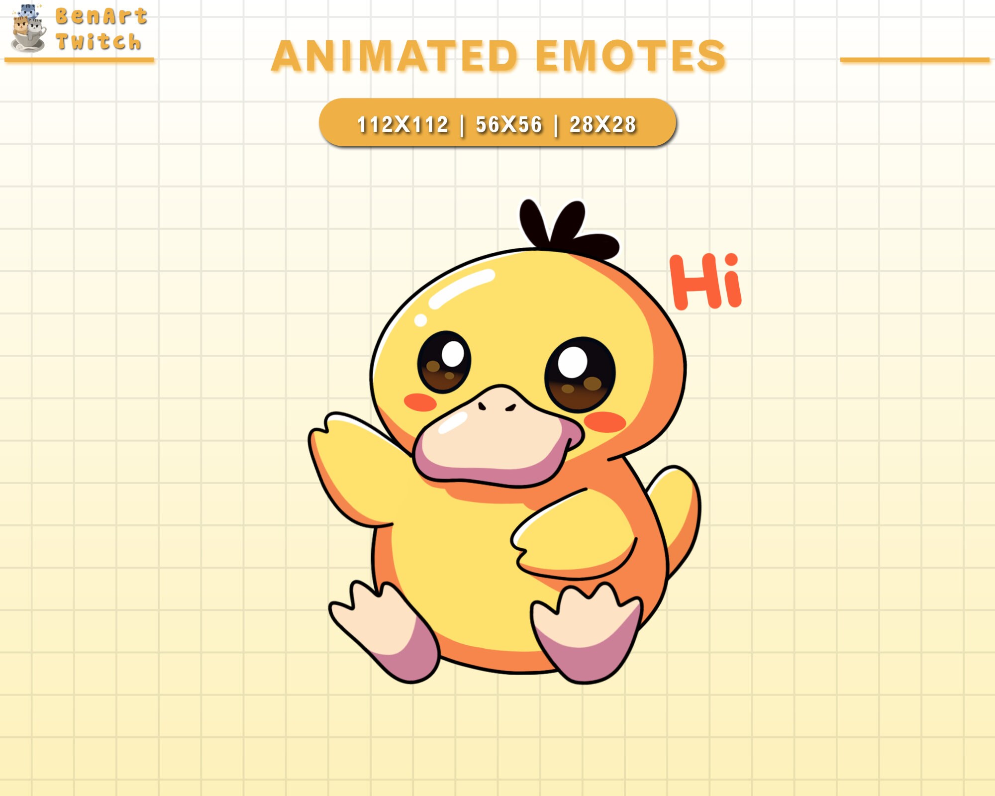 Animated Twitch Emote Cute Duck Say Hi, Cute Pokemon Twitch Emotes ...