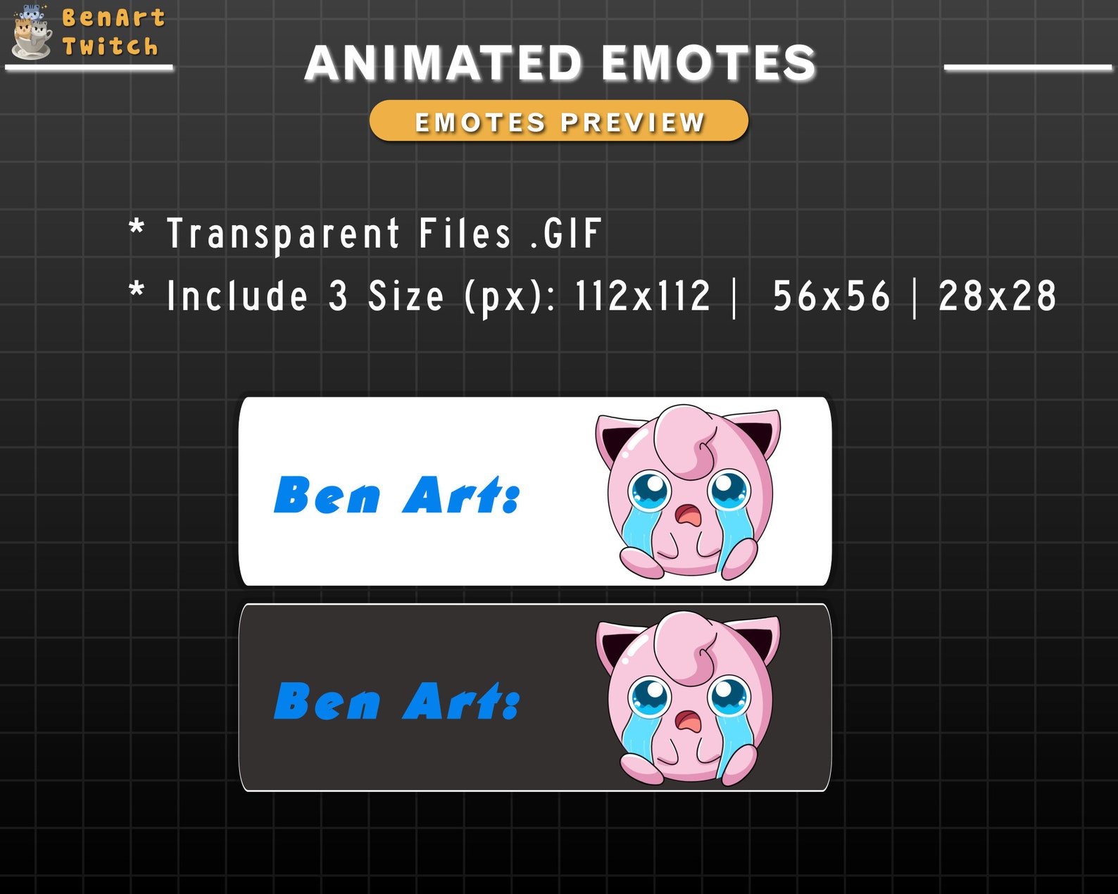 Animated Twitch Emote Jigglypuff Crying, Cute Pokemon Twitch Emotes ...
