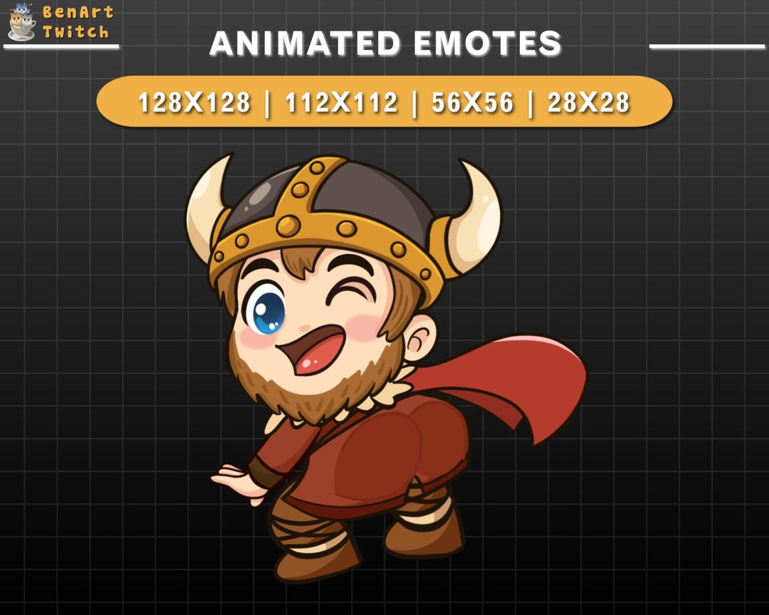 Viking Dancing Animated Emotes for Twitch & Discord, Cute Streamer ...