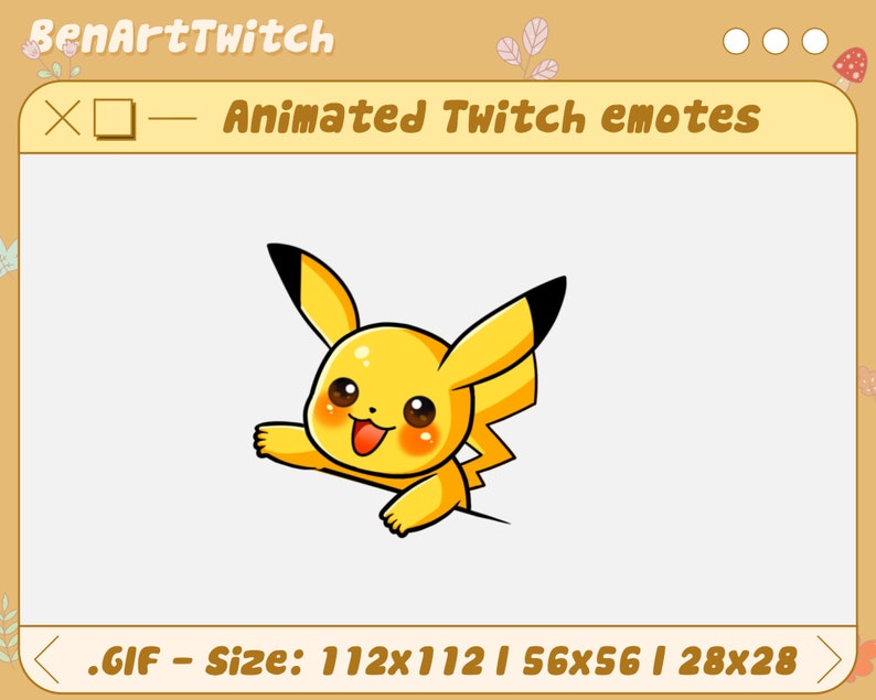 Animated Twitch Emote Cute Pikachu, Cute Pokemon Twitch Emotes, Cute ...