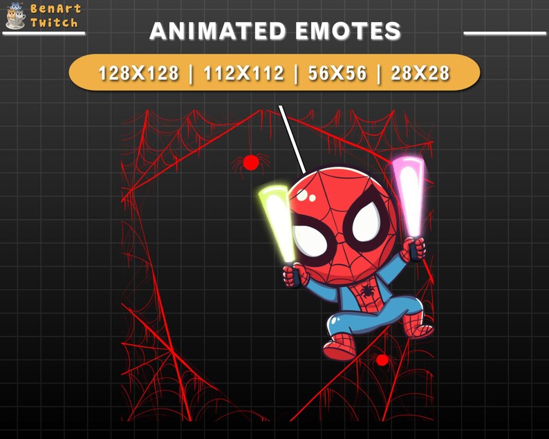 Animated Twitch Emote Spider-man Cheering 2, Marvel Twitch Emotes, Cute ...