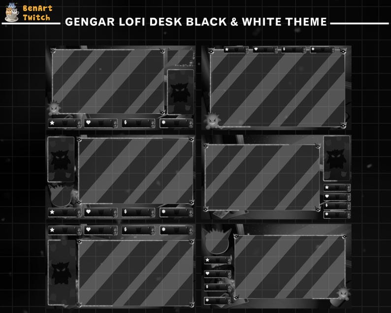 Gengar Twitch Overlay – Animated Stream Package With Lofi Desk, Cozy ...