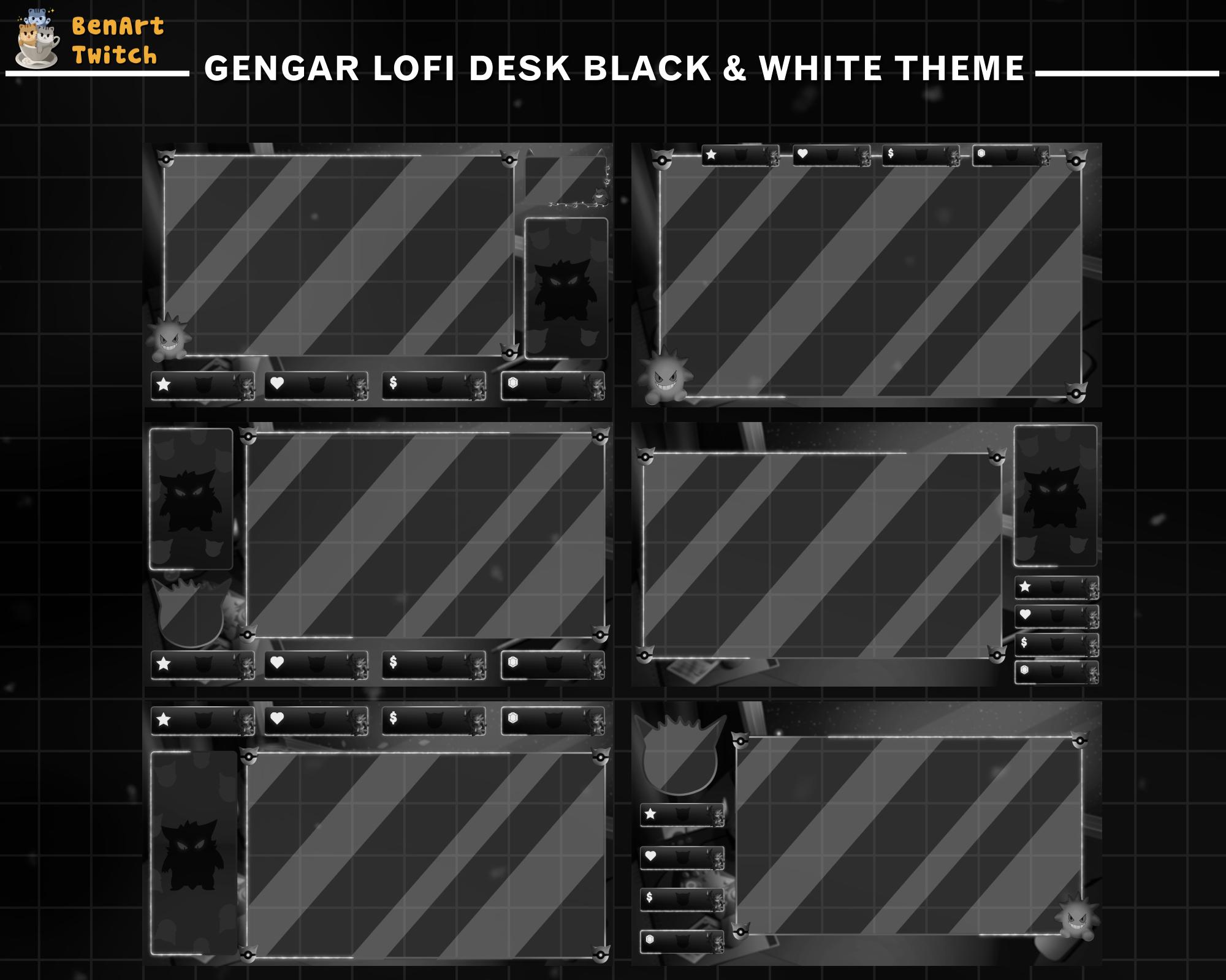 Gengar Twitch Overlay – Animated Stream Package With Lofi Desk, Cozy ...