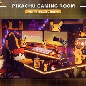 Animated Twitch Screens Game Room Pikachu, Cute Pikachu Stream Screens ...