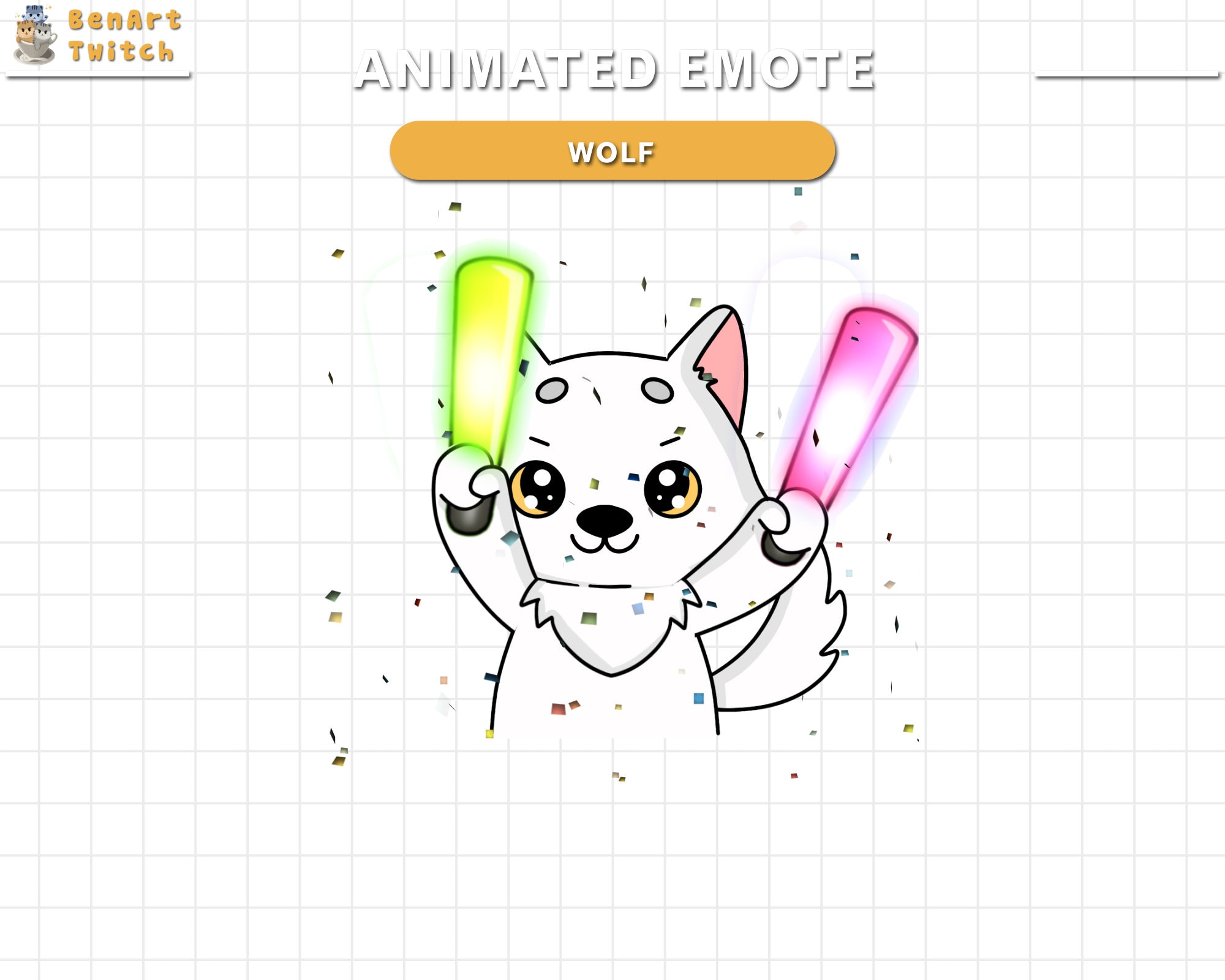 Animated Twitch Emote Cute Wolf, Cute Wolf Twitch Emotes, Cute Emotes ...