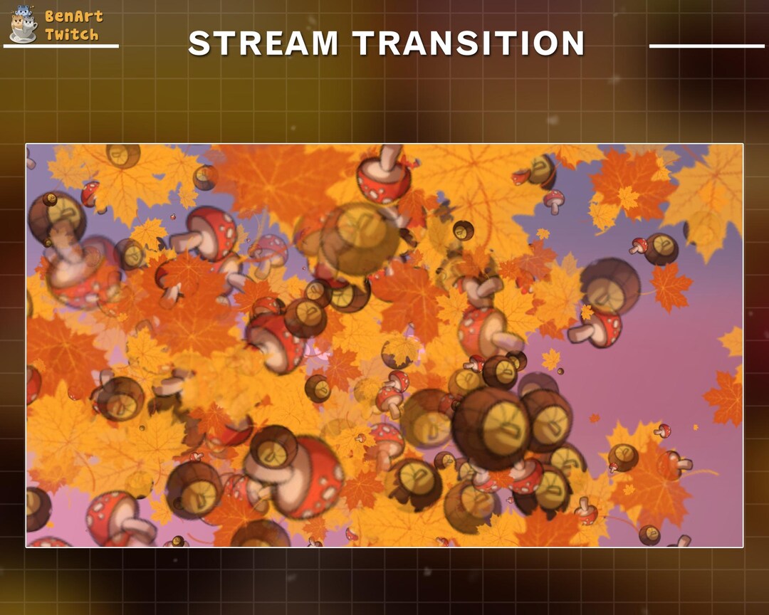 Fall Stream Transition, Fall Stinger, Autumn Twitch OBS Scenes Stinger ...