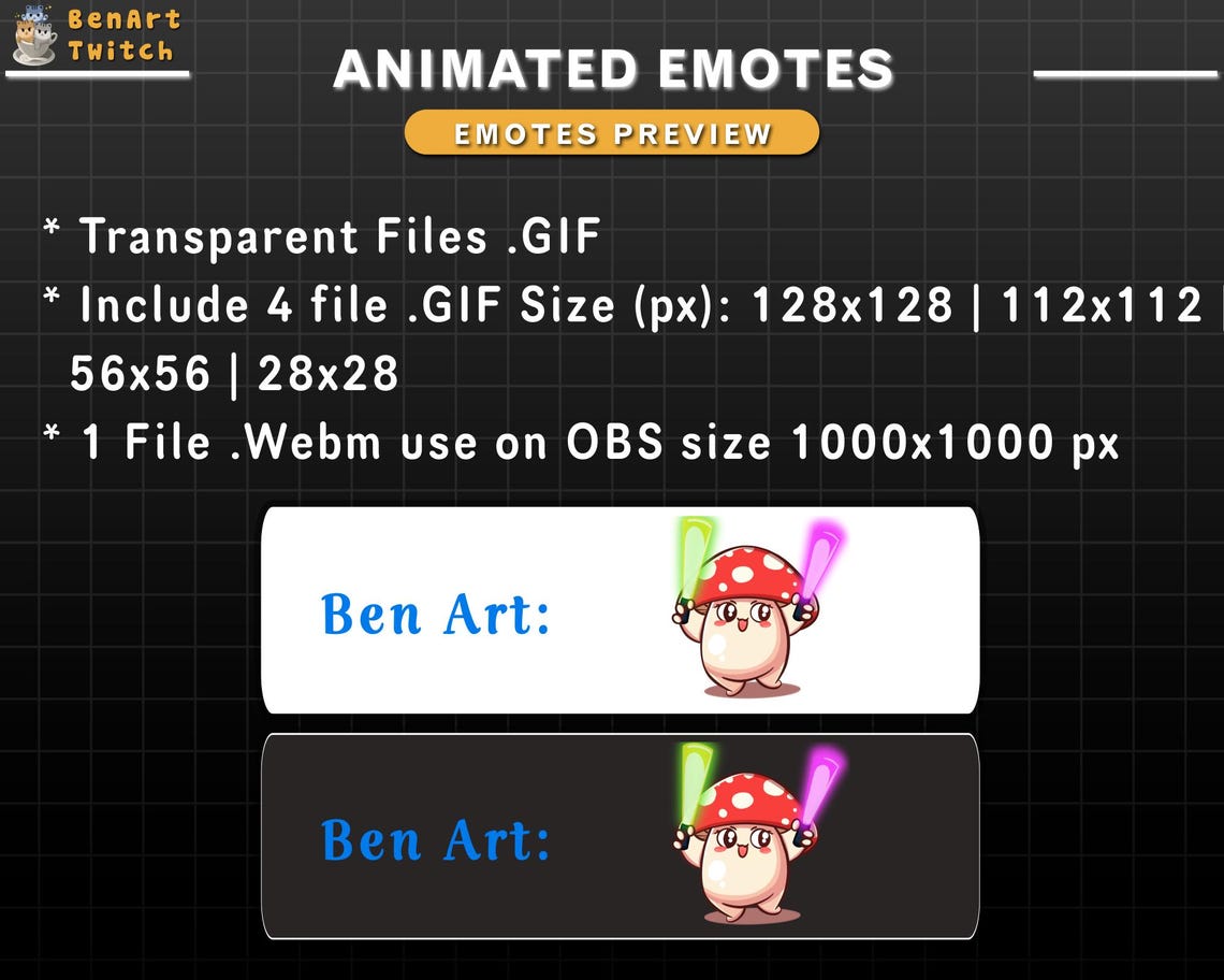 Animated Twitch Emote Mushroom Cheering, Fall Twitch Emotes, Autumn ...