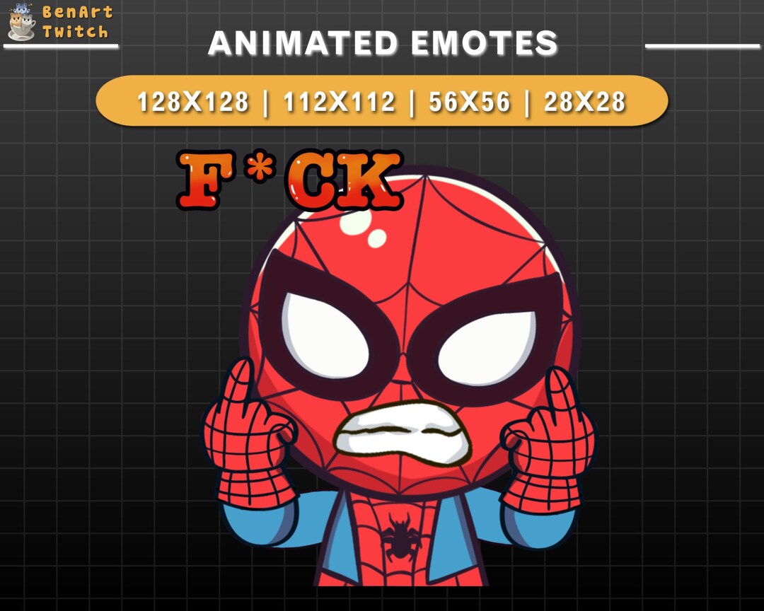 Animated Twitch Emote Spider-man F*ck, Marvel Twitch Emotes, Cute ...