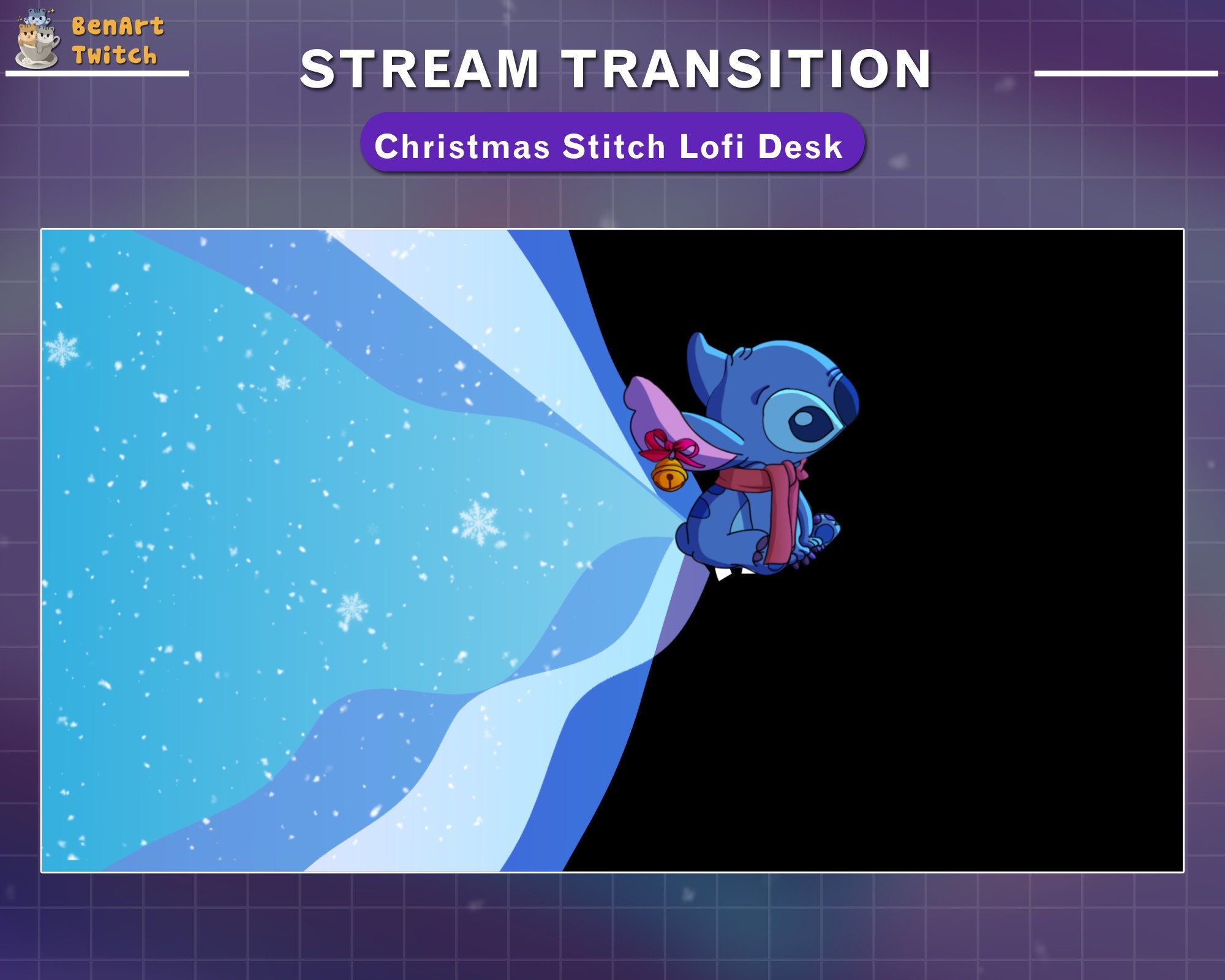 Cute Christmas Stitch Stream Transition - Etsy
