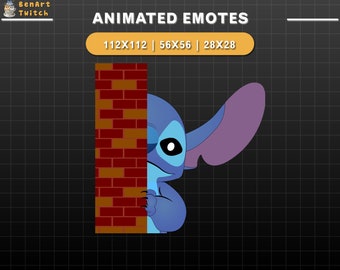 Animated Twitch Emote Stitch Cheering, Stitch Twitch Emotes, Cute ...