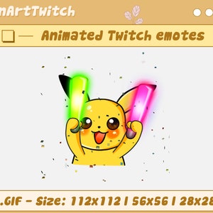 Animated Twitch Emote Pikachu Cheering, Cute Pokemon Twitch Emotes ...