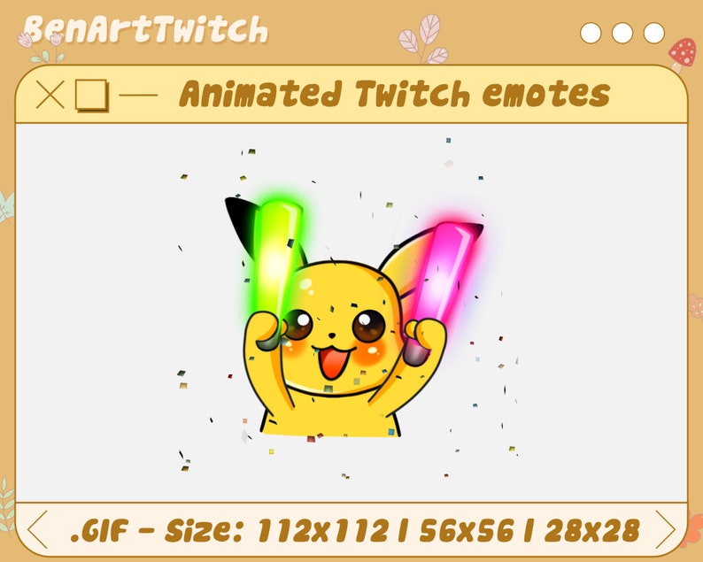 Animated Twitch Emote Pikachu Cheering, Cute Pokemon Twitch Emotes ...