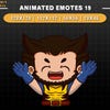 Wolverine Twitch Emote Pack – Cute Chibi Static Emotes for Streamers ...