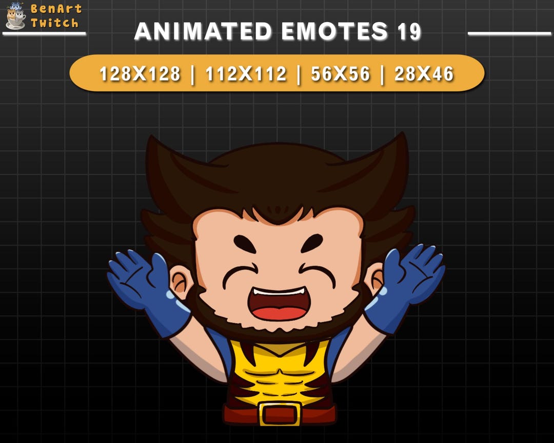 Animated Christmas Twitch Emote Wolverine Hi, Marvel Twitch Emotes ...