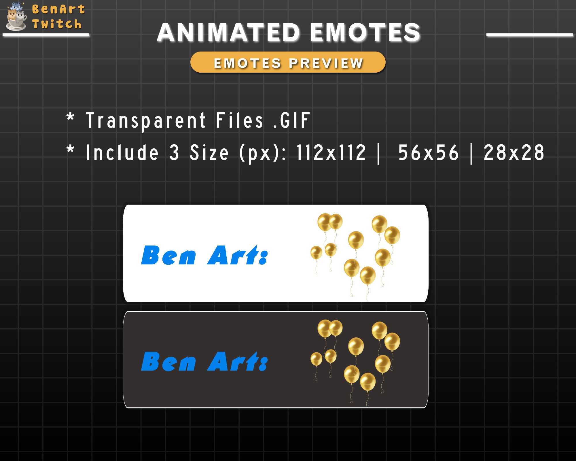 Animated Twitch Emote Balloons Flying, Partytwitch Emotes, Cute Emotes ...