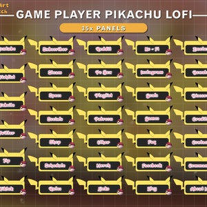 Animated Twitch Overlay Lo-fi Desk Pikachu, Cute Pikachu Stream Package ...