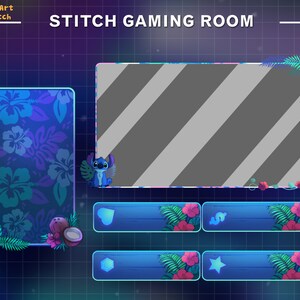 Animated Full Stream Package Game Room Stitch Night Summer, Cute Stitch ...
