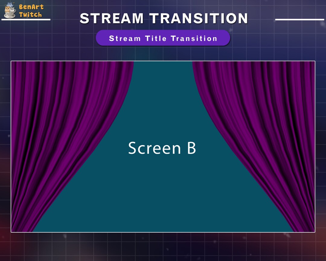 Curtain Stream Transition, Purple Curtain Stream Transition, Violet ...