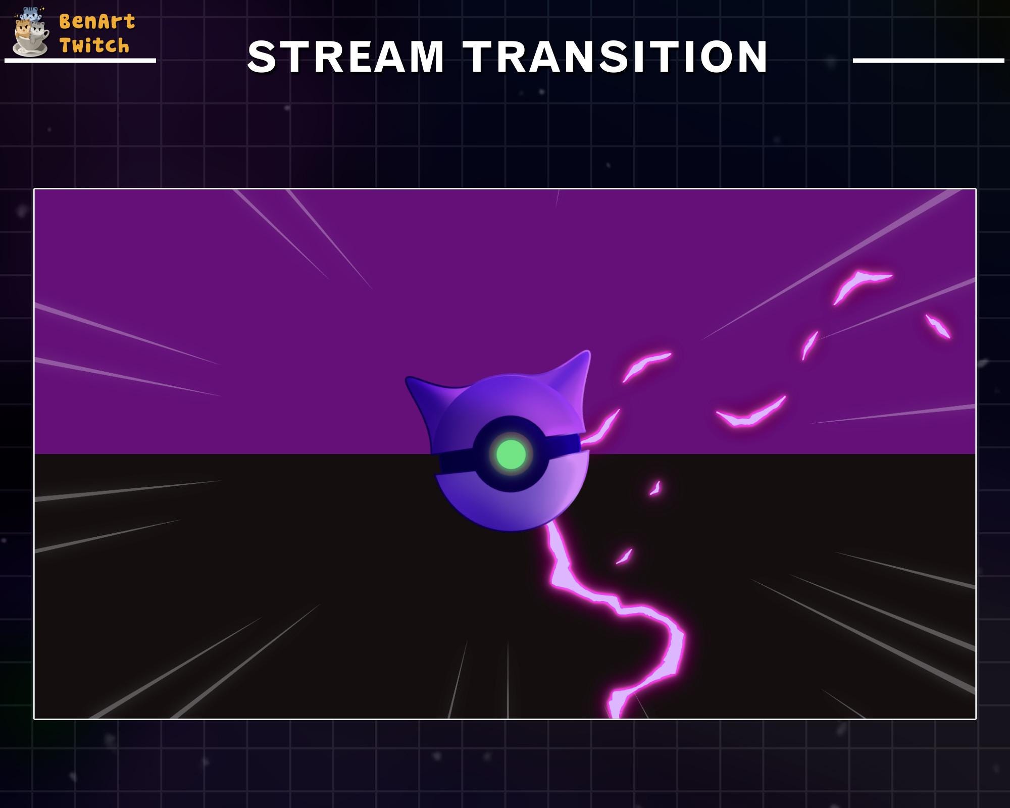 Gengar Twitch Transition– Animated Gengar Pokemon Ball Stream ...