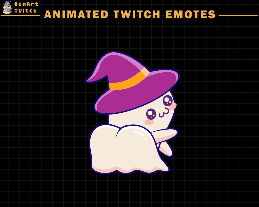 Animated Twitch Emote Cute Ghost Dancing, Halloween Twitch Emotes, Cute ...