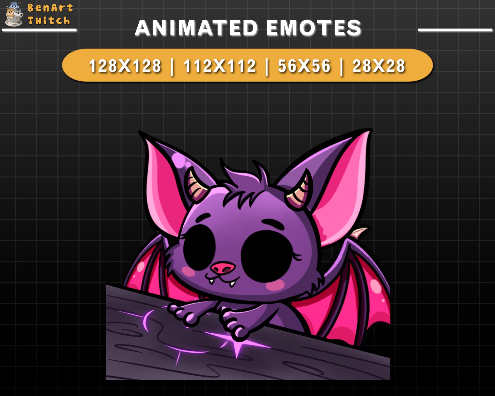 Animated Twitch Emote Bat Bongo, Halloween Twitch Emotes, Cute Emotes ...