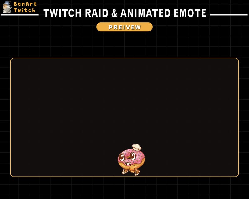 Animated Donut Running Twitch Raid Alert, Donut Twitch Emotes for ...