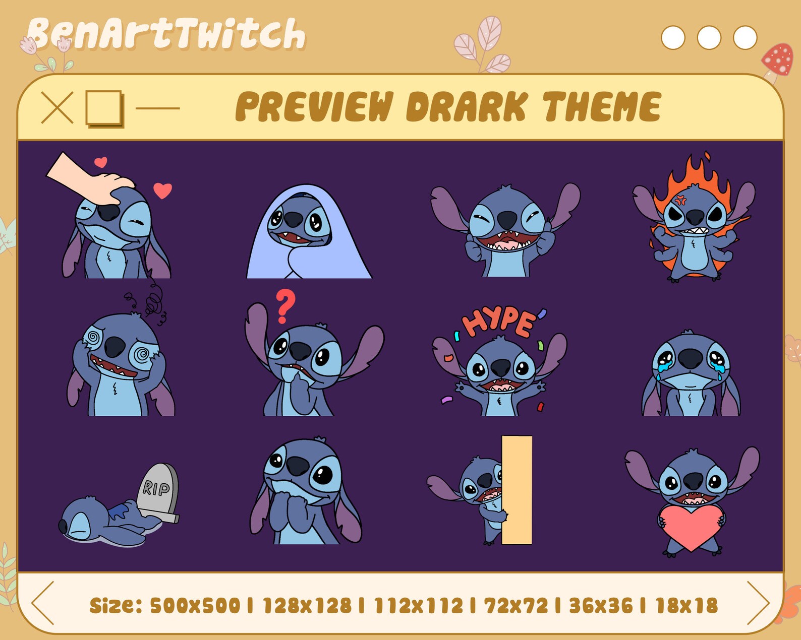 Stitch Twitch Emotes Pack Cute Emotes Ready to Use for - Etsy