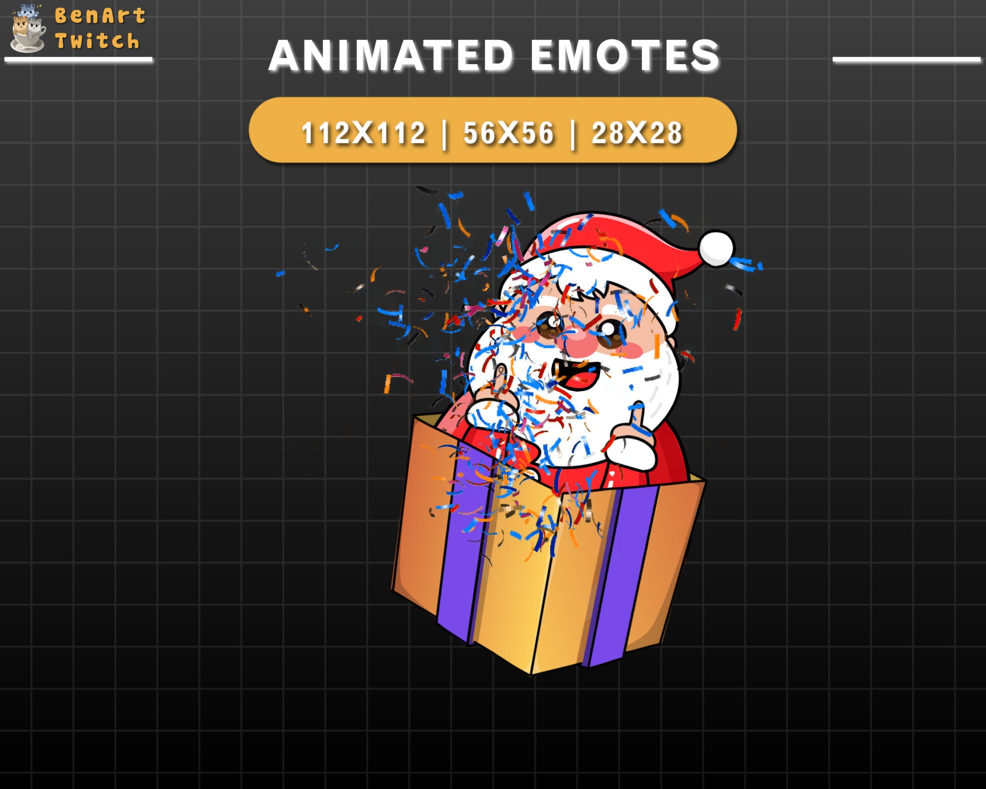 Animated Twitch Emote Christmas Gift Box, Cute Christmas Twitch Emotes ...