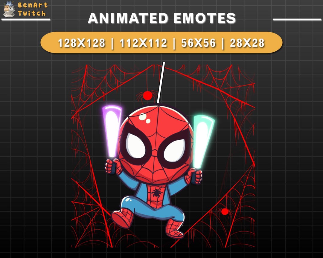 Animated Twitch Emote Spider-man Cheering 2, Marvel Twitch Emotes, Cute ...