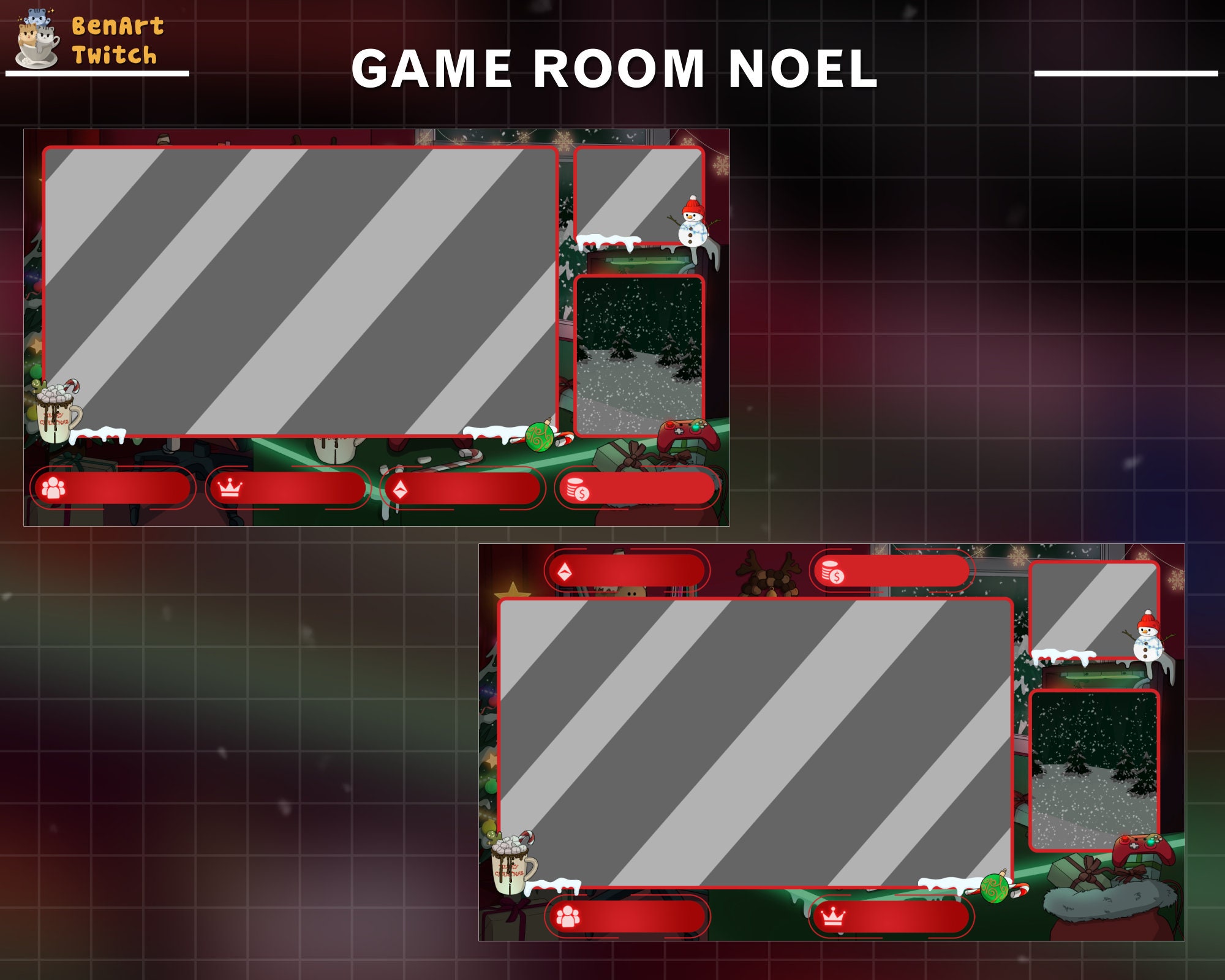 Animated Twitch Overlay Game Room Christmas Lo-fi Room Xmas - Etsy Canada