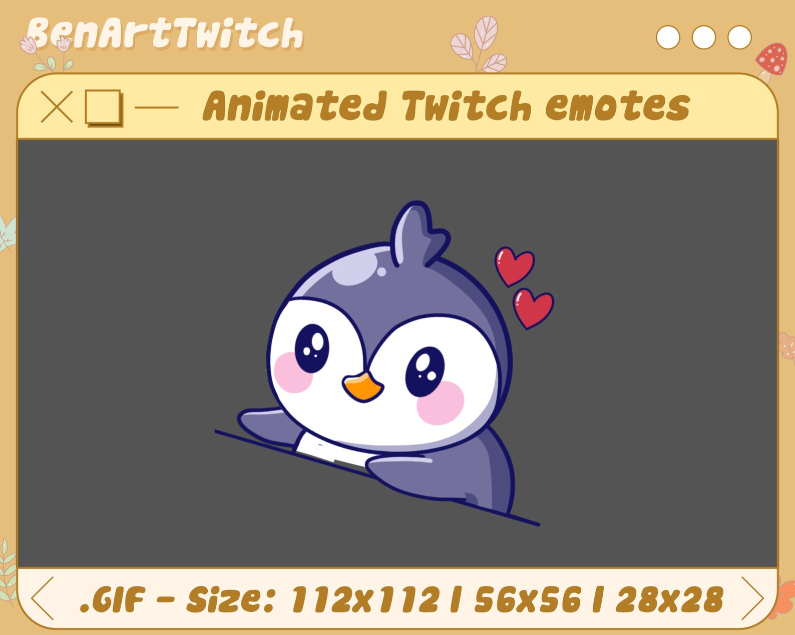 Animated Penguin Twitch Emote, Cute Twitch Penguin Emotes, Cute Emotes ...