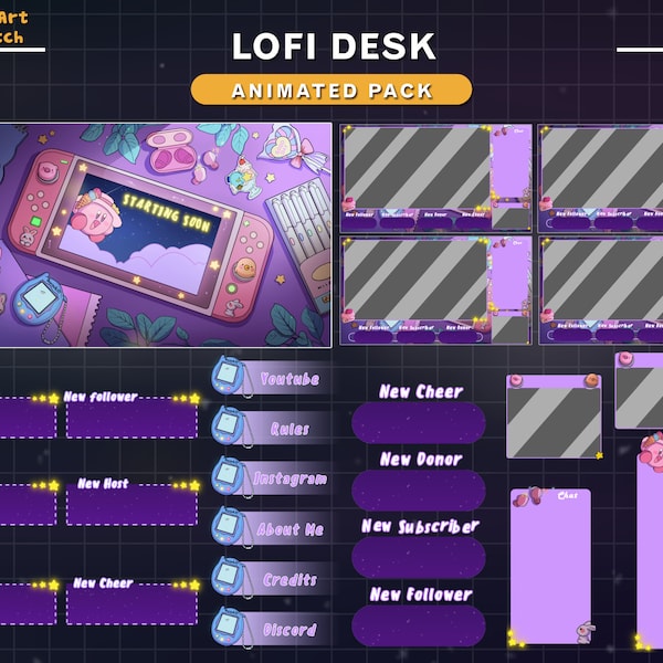 Night Desk Twitch Overlays - Etsy