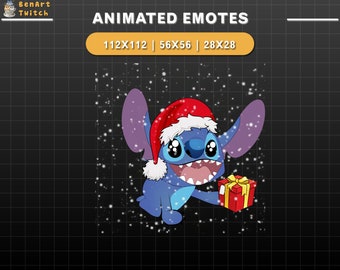 Animated Twitch Emote Stitch Cheering, Stitch Twitch Emotes, Cute ...