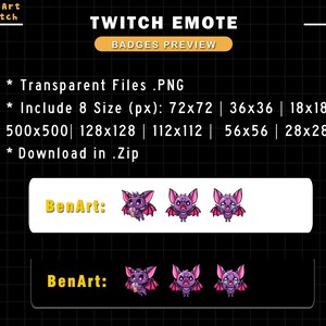 Cute Bat Twitch Emotes Pack, Halloween Emotes, Ready to Use for Twitch ...