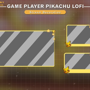 Animated Webcam Overlay Lo-fi Desk Pikachu, Cute Pikachu Webcam Border ...
