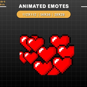 Animated Twitch Emote Pixel Balloons Heart Flying, Love Twitch Emotes ...