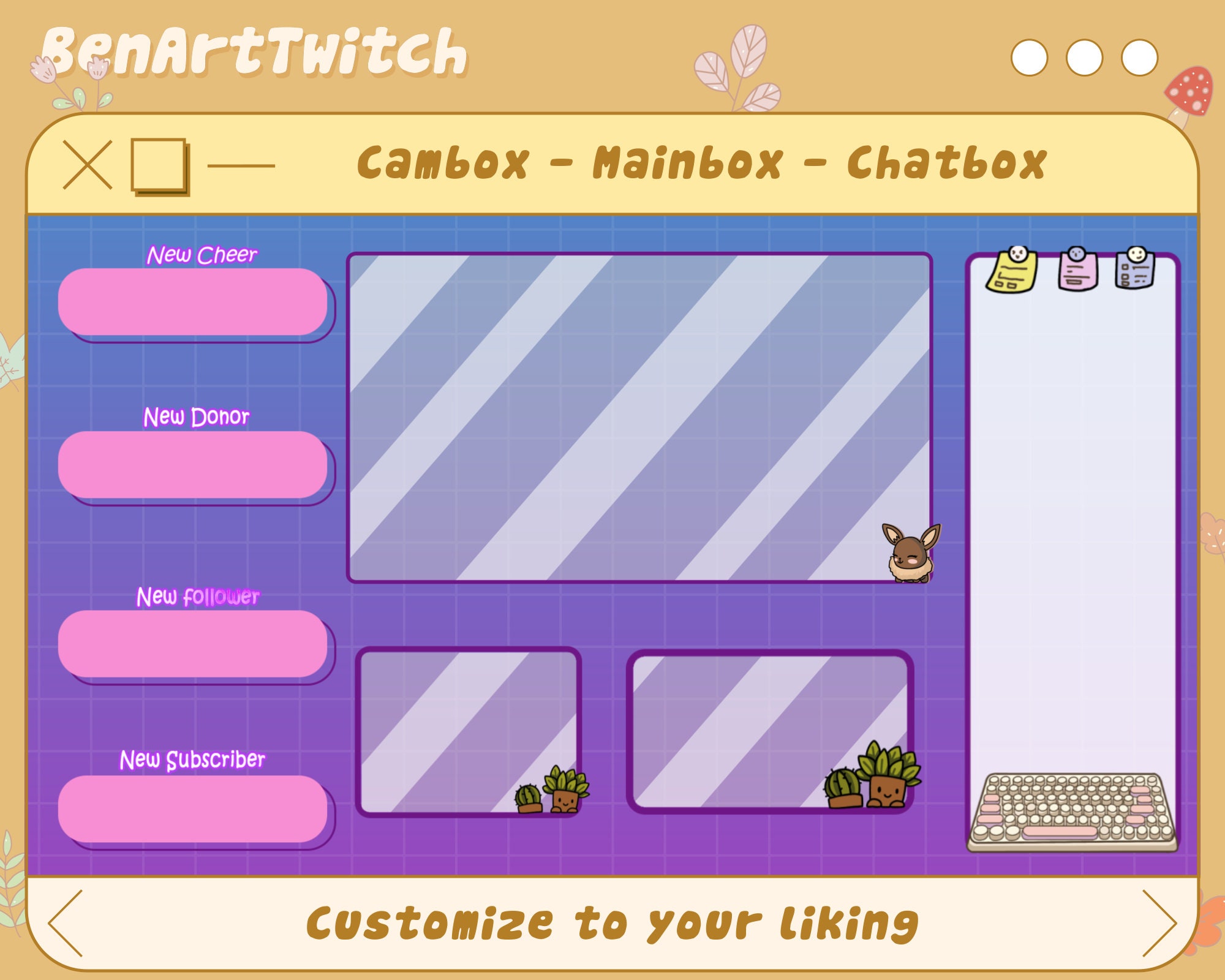 Animated Stream Bundle Cozy Lo-fi Desk, Animated Stream Package ...