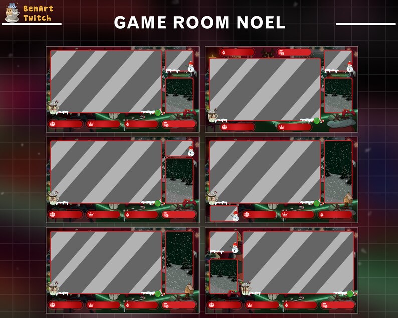 Animated Twitch Overlay Game Room Christmas, Lo-fi Room Xmas Stream ...