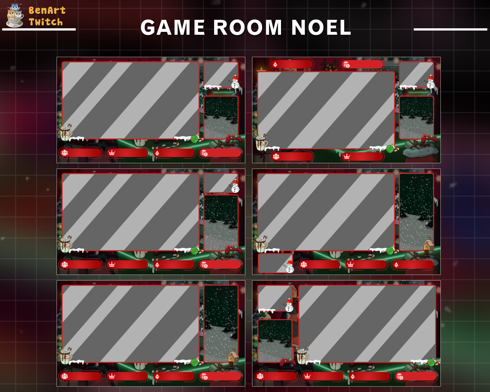 Animated Twitch Overlay Game Room Christmas Lo-fi Room Xmas - Etsy Canada