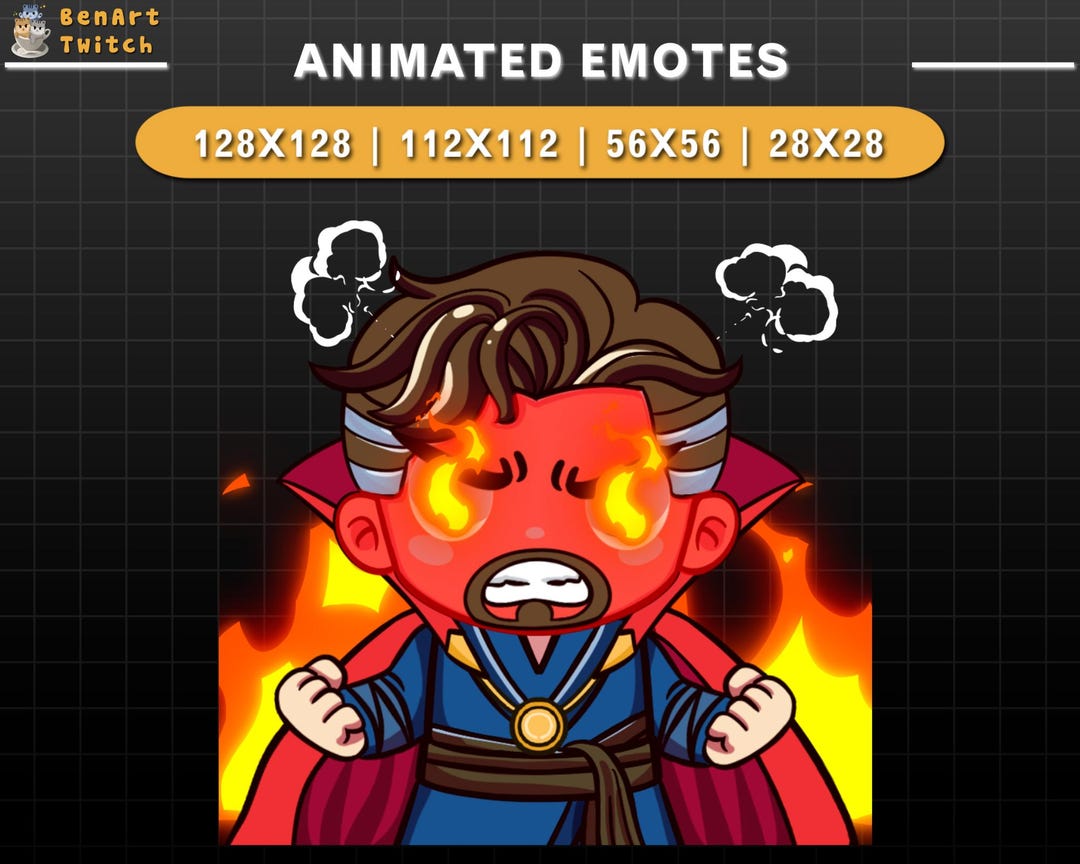 Animated Twitch Emote Doctor Strange Angry, Marvel Twitch Emotes, BAN ...