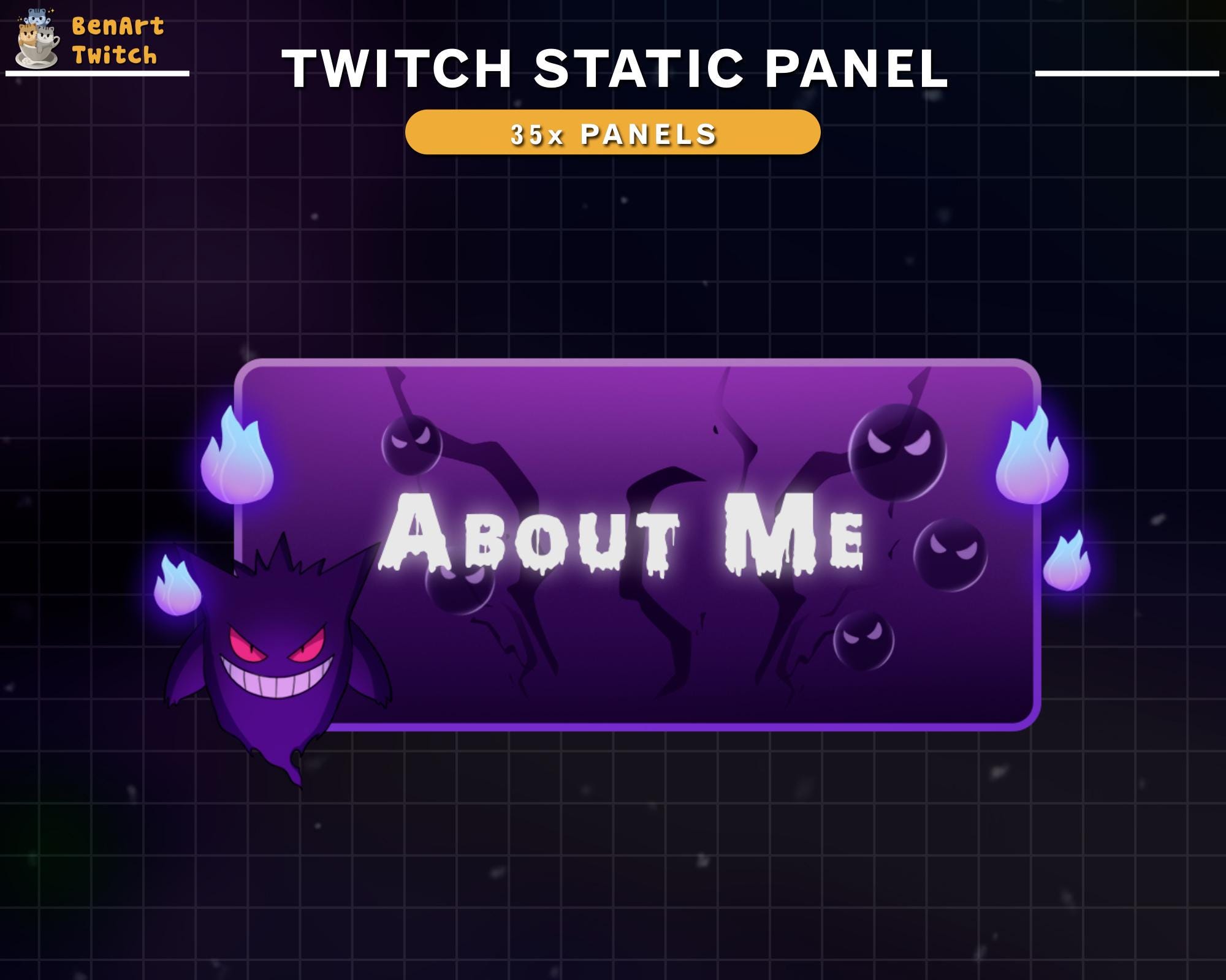 Gengar Twitch Overlay – Animated Stream Package With Lofi Desk, Cozy ...