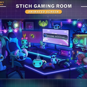 Animated Twitch Screens Game Room Stitch, Cute Stitch Stream Screens ...